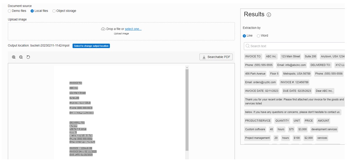 OCI Document Understanding